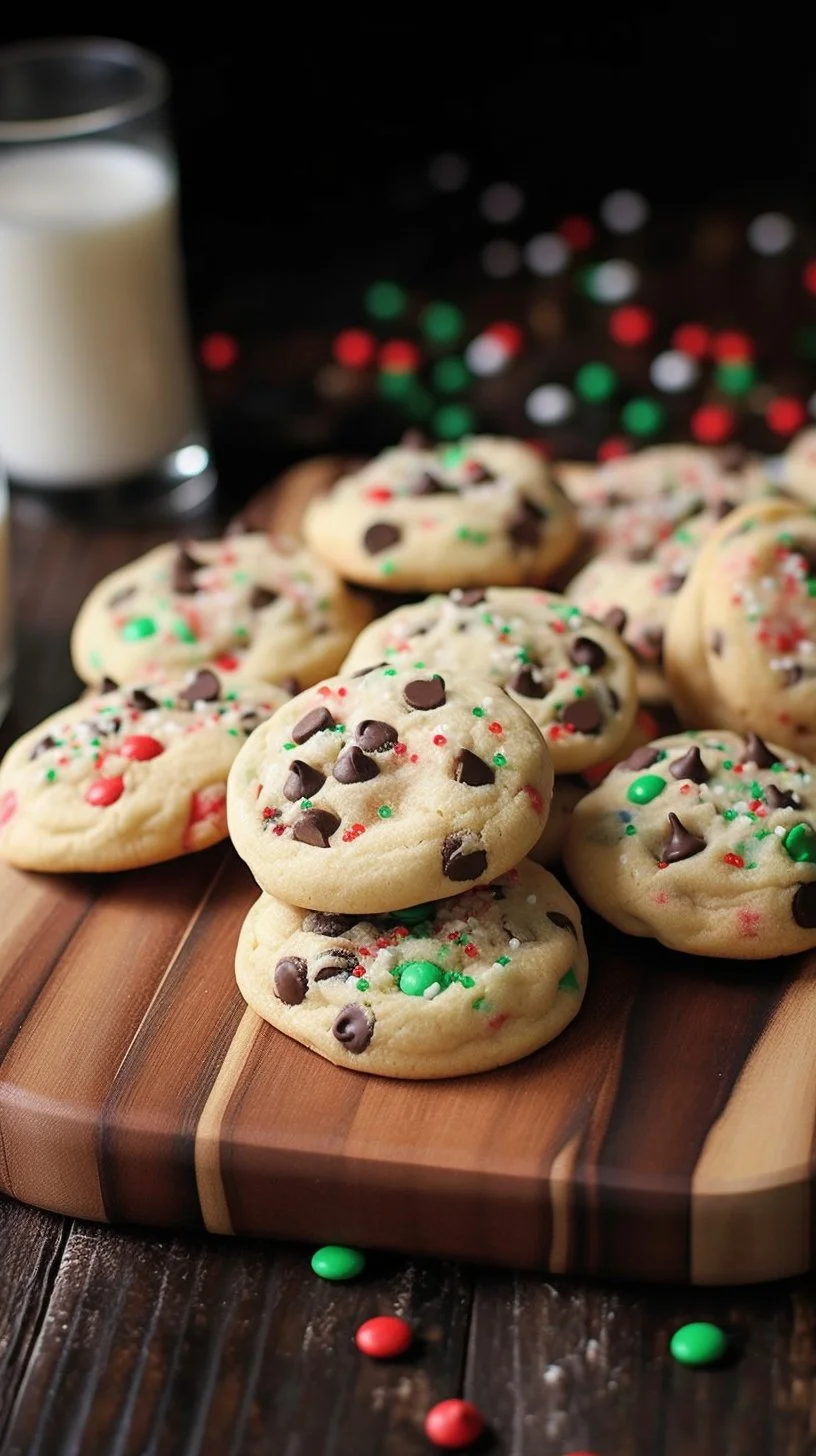 Cake Mix Chocolate Chip Santa Cookies