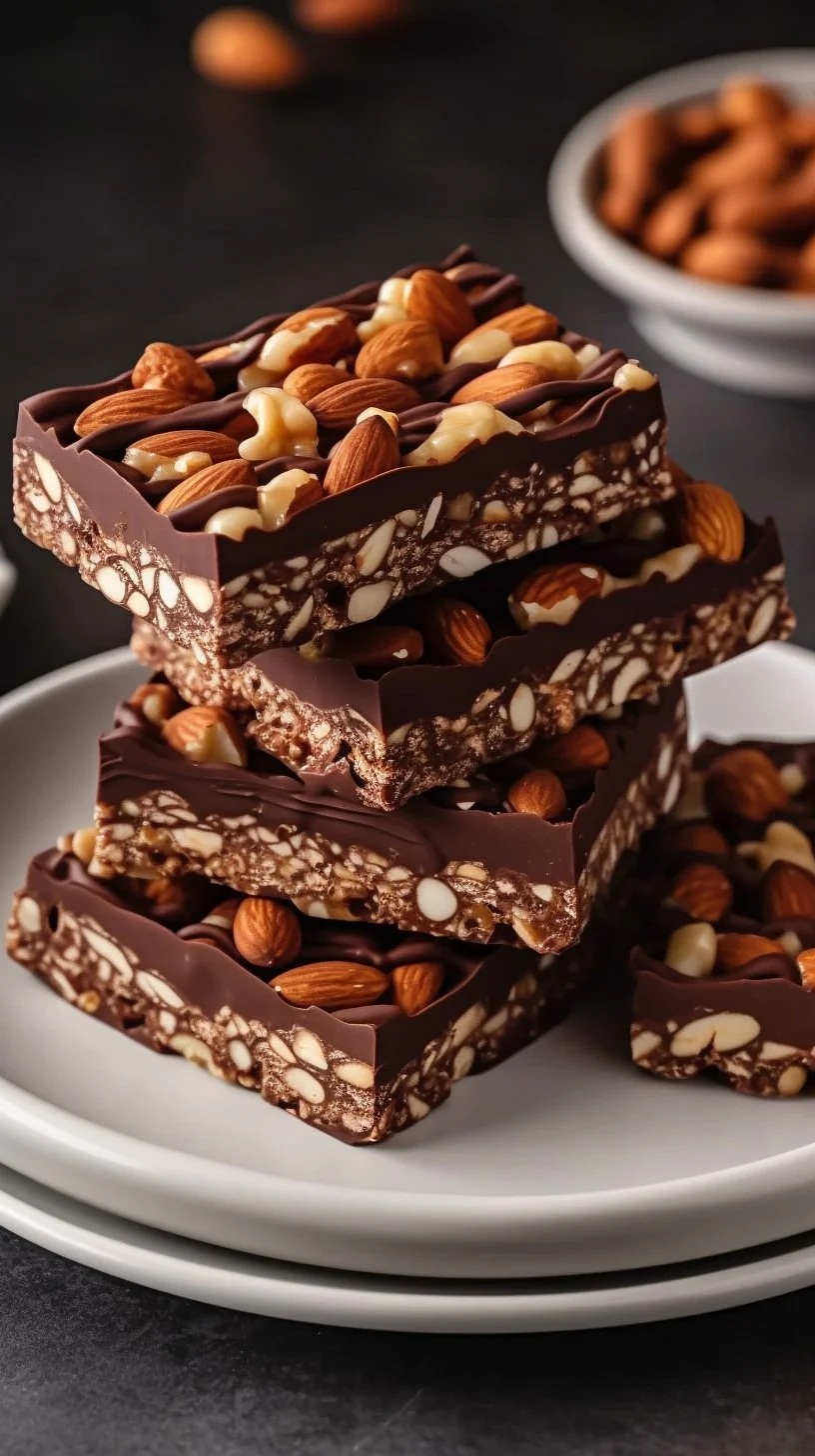 Dark Chocolate and Sea Salt Nut Bars
